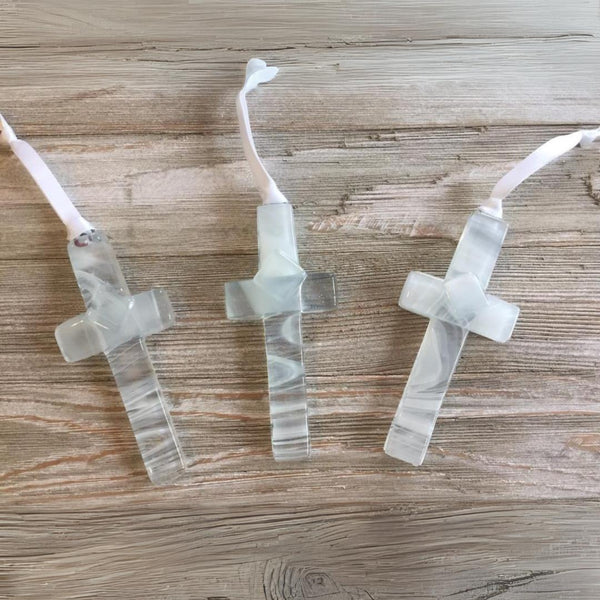 Daughter Cross: Handmade Glass - The Grandparent Gift Co.