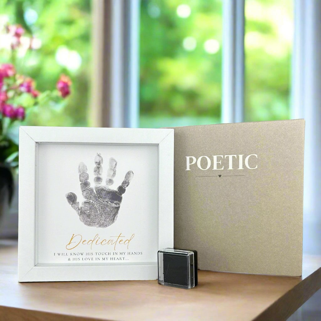 5x5 Dedicated Handprint Keepsake Frame for Baby with Stamp Pad - The ...
