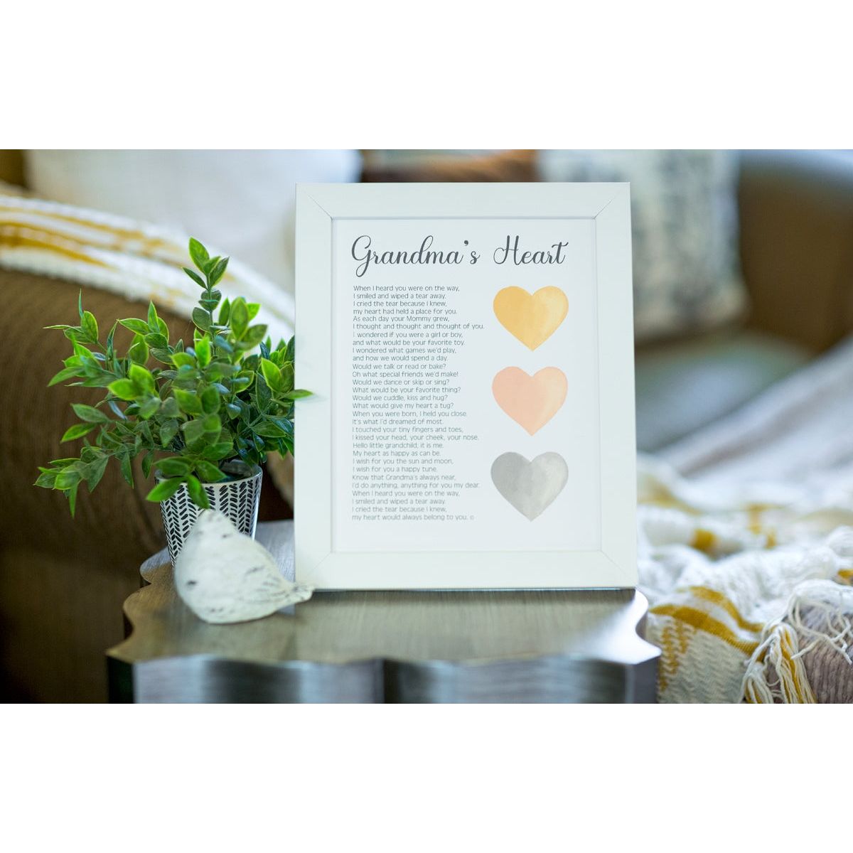 Grandma's Heart Poem Written to Her New Grandchild, Presented in ...