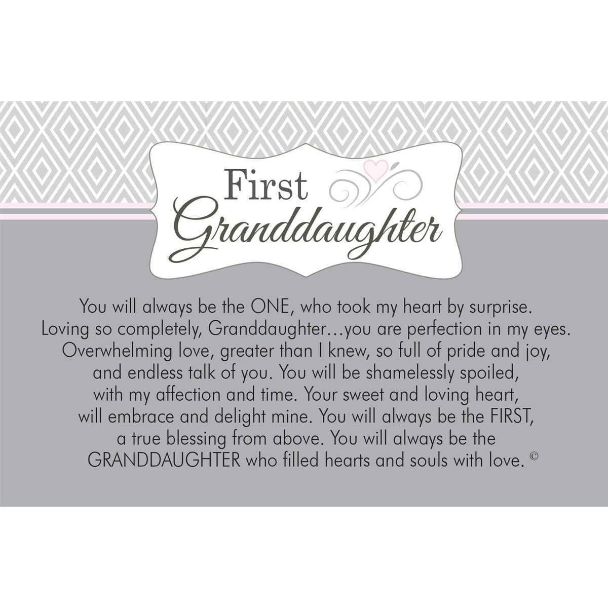First Granddaughter Poem Frame - The Grandparent Gift Co.