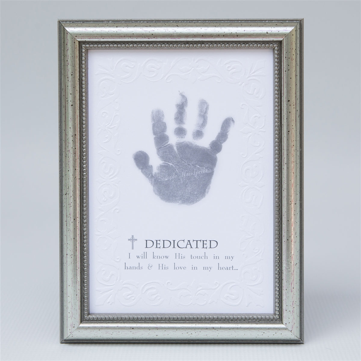 5x7 Farmhouse Dedicated Handprint Keepsake Frame for Baby with Stamp ...