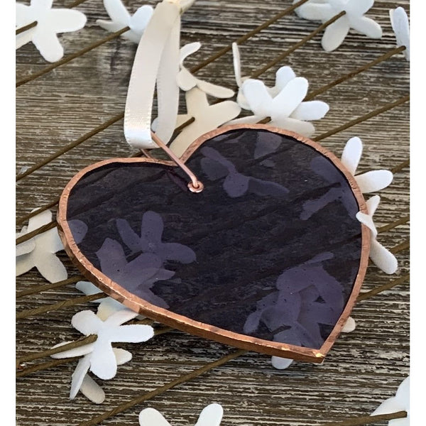 Grandma Now that I'm Older: Stained 3" Glass Periwinkle Heart and ...